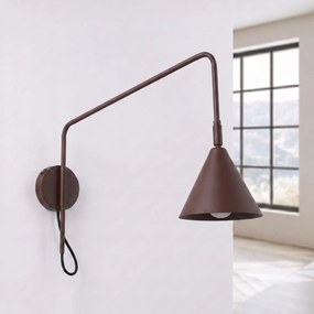 Sollux Lighting Nástěnné svítidlo NOX 1 hnědé s vypínačem