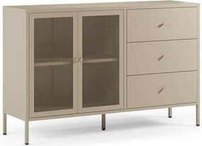 Krémová kovová komoda 140x90x40 cm Fayna – Marckeric