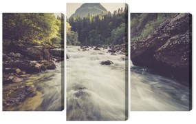 Vícedílný obraz Horská Řeka V Lese Nedostatek Nedostatek Plátno Canvas 180x120