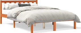 vidaXL Rám postele voskově hnědý 140 x 200 cm masivní borovice [844809]