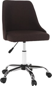 Tempo Kondela Designová kancelářská židle EDIZ, hnědá/chrom