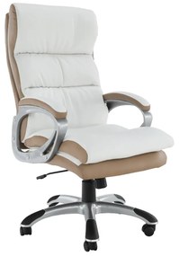 Kancelářská židle TEMPO KONDELA KOLO  bílo-hnědá