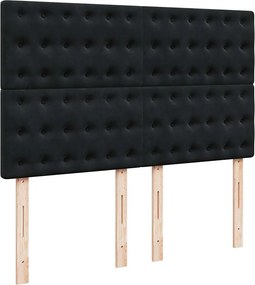 Box spring postel s matrací černá 140x200 cm samet 3292372
