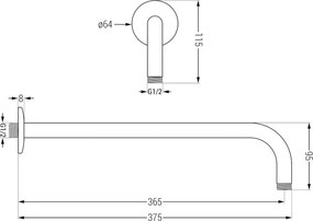 Mexen Kai DR70 podomítková vanová a sprchová sada s dešťovou sprchou 30 cm, zlatá - 77602DR70301-50