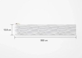 Samolepící bordura na zeď 3D Bílý Abstrakt | 5 m x 13.8 cm | DWB8233
