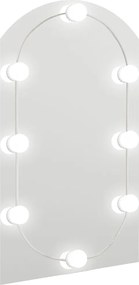 Zrcadlo s LED světly 70 x 40 cm sklo obloukové 3102977