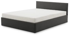 Čalouněná postel LEON s bonelovou matrací rozměr 160x200 cm Tmavě šedá