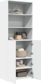 Skříň highboard bílá 70 x 42,5 x 185 cm kompozitní dřevo 3281371