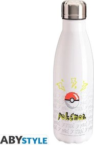 Láhev na vodu Pokémon - Pikachu Scribble 500 ml  Bílá