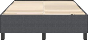 Rám platformy Tmavě šedá 120 x 190 cm Žebrovaná látka 3337398