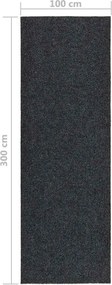 Běhoun čisticí zóna 100 x 300 cm antracitový 327169