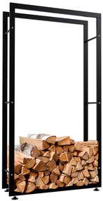 Stojan na dřevo Keri V2 25x80x150, černá
