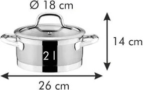TESCOMA Kastrol PRESIDENT s poklicí ø 18 cm, 2,0 l