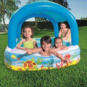 Bestway Dětský Bazének Se Stříškou Modrý 140 X 140 X 114 Cm 52192