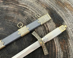 Dekorativní dýka - Caduceus replika kovového nože