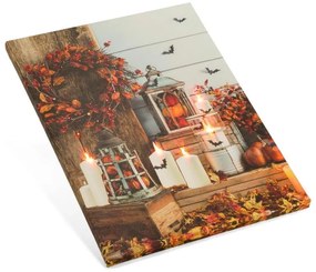 Nexos  86795 Nástěnná malba podzimní listí, 5 LED, 30 x 40 cm