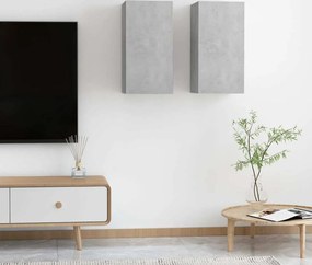 vidaXL TV stolky 2 ks 30,5 x 30 x 60 cm dřevotříska [803339] Barva: Betonová šedá