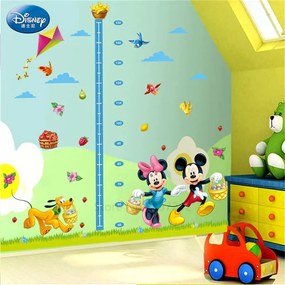 Samolepky na zeď - dětský metr (Mickey, Frozen, Spiderman a jiné) Motiv: Mickey a Minnie - piknik