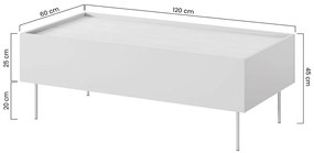 Konferenční stolek Desin 120 cm se zásuvkami - kašmírová / dub nagano