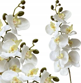 Orchidej Bílý Stonek Větvička Umělé Květy Dekorace Kytice Váza 96 cm