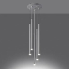 Závěsná lampa SOLLUX PASTELO 5P bílá G9 5x8W bez žárovky SL.1175
