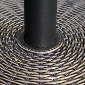 Cementový stojan na slunečník 14 kg Kulatý stojan na slunečník s ratanovým vzhledem pro slunečník o průměru trubky 35 mm/38 mm/48 mm
