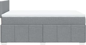 Box spring postel s matrací světle šedá 120x190 cm textil 3289300