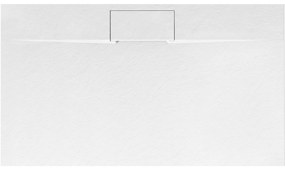 Obdélníková sprchová vanička z SMC kompozitu REA BAZALT LONG 80x120, bílá