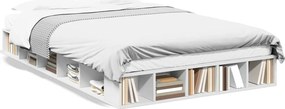vidaXL Rám postele 120 x 200 cm kompozitní dřevo [3280488] Barva: Bílá