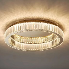 Toolight Stropní LED osvětlení Crystal Modern A4 APP1722-C 50cm kartáčovaná zlatá