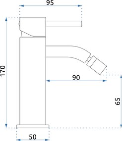 Rea Lungo, bidetová baterie, bílá matná, REA-B4701