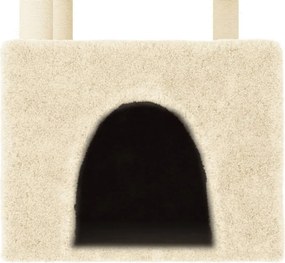 Škrabadlo pro kočky se sisalovými sloupky krémové 109,5 cm 172058