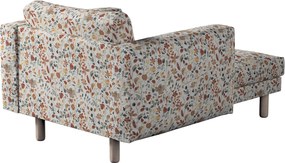 Potah na IKEA Norsborg šezlong s loketními opěrkami barva oranžová látka pletený vzor, vzorované