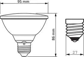 Philips MASTER LEDspot Value D 9.5-75W 927 PAR30S 25D / LED žárovka /