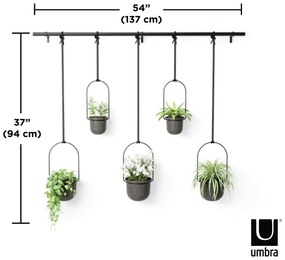 Plastové obaly na květináče v sadě 5 ks na bylinky/závěsné ø 7,5 cm Triflora – Umbra