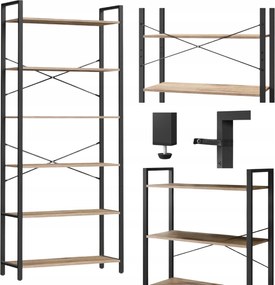 Regál na knihy Knihovna do obývacího pokoje Rustikální skříňka Sloupek stojan