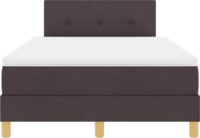 Postel s boxspringem s čelo Tmavě hnědá 120 x 200 cm textil 3338912