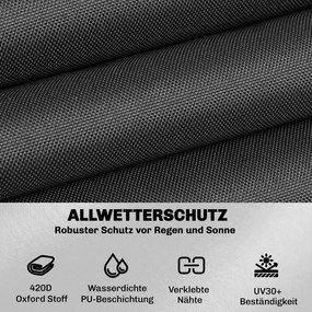 Ochranný kryt na zahradní nábytek Zimní nepromokavý kryt Anti-UV plachta 420D Oxford tkanina 125x125x74cm černá