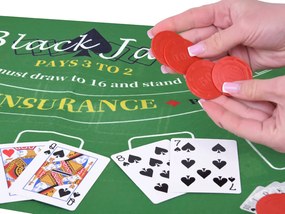 Sada karetních her 2v1 Poker & Blackjack se žetony a kartami