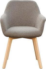 Designové křeslo, hnědá/buk, CLORIN NEW