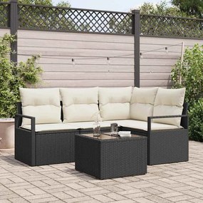 Set pohovek 5 ks Černá polyratan 3346367