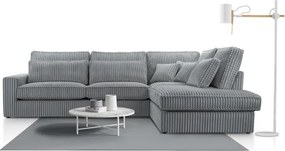 Rohová sedací souprava LINCOLN LUX, pravá, tm. šedá (Tilia 90)