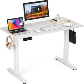 Costway Stůl s nastavitelnou výškou Elektrický stojící Rustikální – 120 × 60 cm