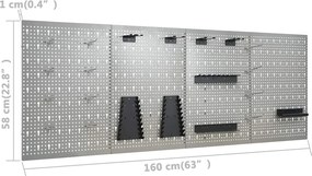 Pracovní stůl se čtyřmi nástěnnými panely 3053429