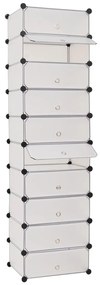 Organizér na boty s 10 přihrádkami, bílý 244919