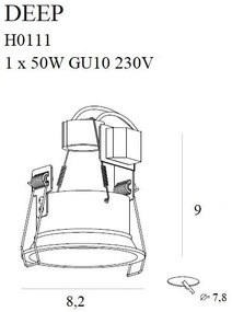 Maxlight H0111 DEEP Zápustné svítidlo GU10, černé