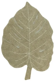 Khaki pratelný ručně tkaný bavlněný dětský koberec 120x180 cm Monstera Olive – Lorena Canals