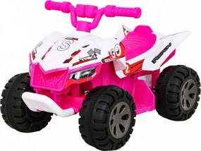 Ramiz Dětská elektrická čtyřkolka na baterie růžová + motor 25W