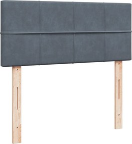Box spring postel s matrací tmavě šedá 120 x 200 cm samet 3287711