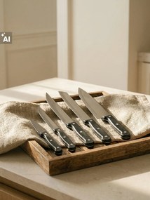 Sinsay - Sada kuchyňských nožů 5 pack - černá
